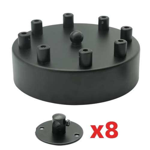 Octopus Black Ceiling Canopy Pendants Draping Lights Plates